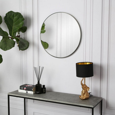Pandora - Round Wall Mirror - 60x60 cm (Black)