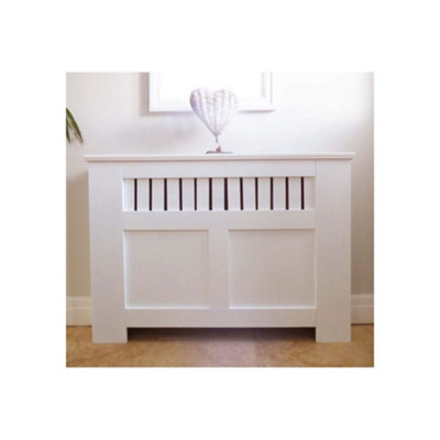 Panel Grill White Painted Radiator Cover - Small | DIY at B&Q