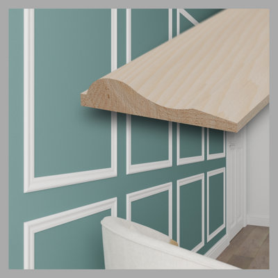 Panel Mould Ogee design 45mm(W) x 15mm(T) x 4200mm (L) 8 Lengths In A Pack