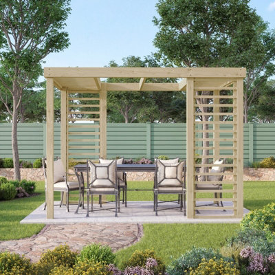 Panel Pergola - Wood - L240 x W240 cm - Light Green