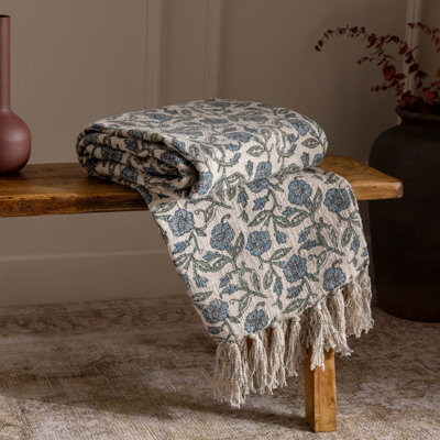 Paoletti Delphine Printed Cotton Throw