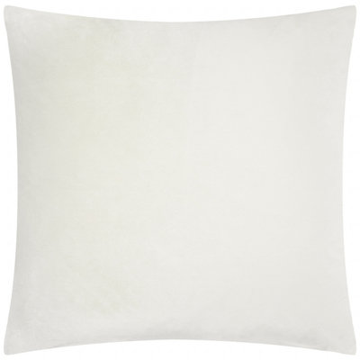 Paoletti Evoke Cut Velvet Polyester Filled Cushion, Oyster, 55 x 55cm