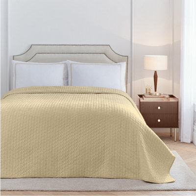 Paoletti Henley Pin-Cord Bedspread Champagne