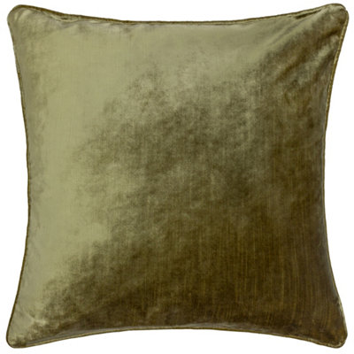 Paoletti Luxe Velvet Piped Feather Rich Cushion