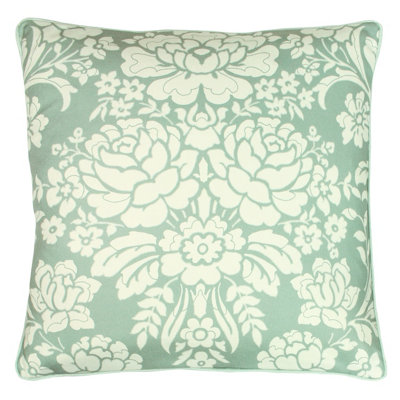 Paoletti Melrose Floral Pipe Trimmed Polyester Filled Cushion | DIY at B&Q