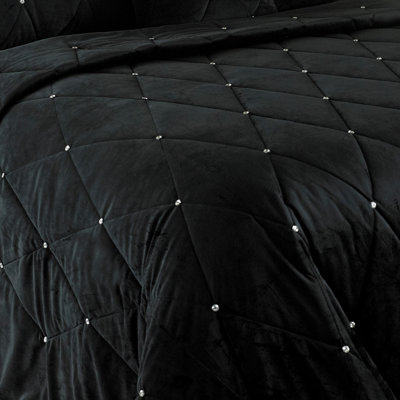 Paoletti New Diamante Quilted Embellished Bedspread