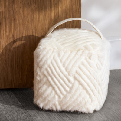 Paoletti Sonnet Cut Faux Fur Doorstop | DIY at B&Q