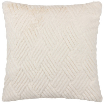 Paoletti Sonnet Cut Faux Fur Feather Rich Cushion
