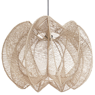 Paper Rope Pendant Lamp Natural MANINGA | DIY at B&Q