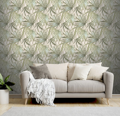 Paradise Palm luxury heavyweight wallpaper - Green