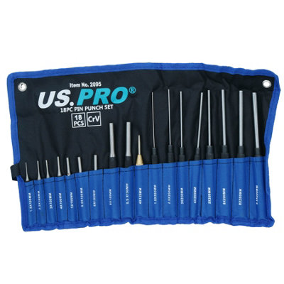 Parallel pin punch set dot punch automatic centre punch 18pc