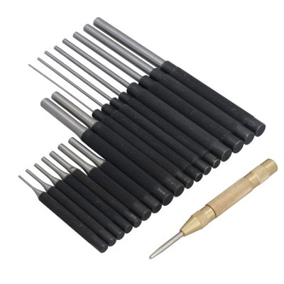 Parallel pin punch set dot punch automatic centre punch 18pc