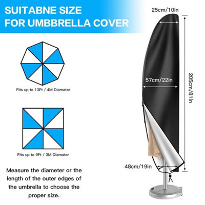 Parasol Banana Umbrella Cover Cantilever Patio Garden Outdoor