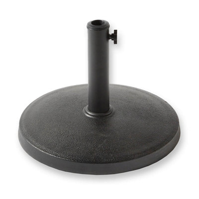 Parasol Base - 10kg Steel & Resin Round Stand - Fits Poles up to 48mm