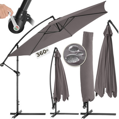 Parasol Ciccio - 350 cm, cantilever garden shade, adjustable tilt angle ...