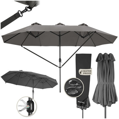 Parasol Silia - extra wide, 460 x 270 cm, height-adjustable, cover ...