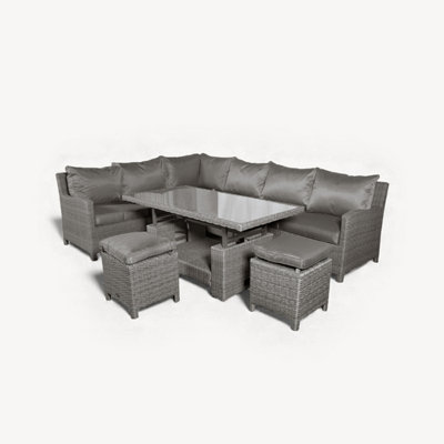Paris 7pc Deluxe Modular Corner Dining Set