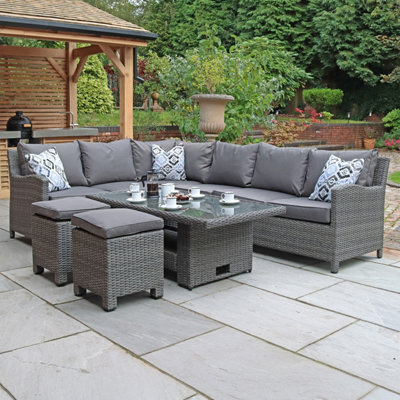 Paris 7pc Deluxe Modular Corner Dining Set