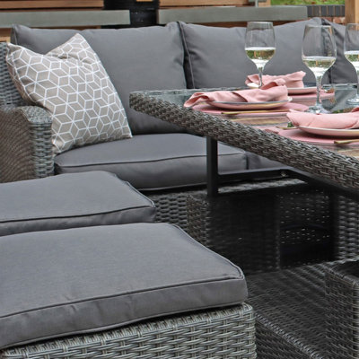 Paris 7pc Deluxe Modular Corner Dining Set