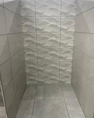 Paris Grey Plain Matt 330mm x 550mm Ceramic Wall Tiles (Pack of 10 w ...