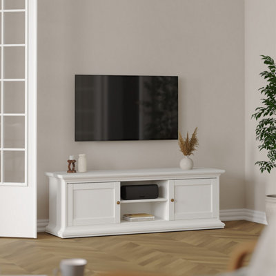 Paris TV-Unit 2 frame Doors in White