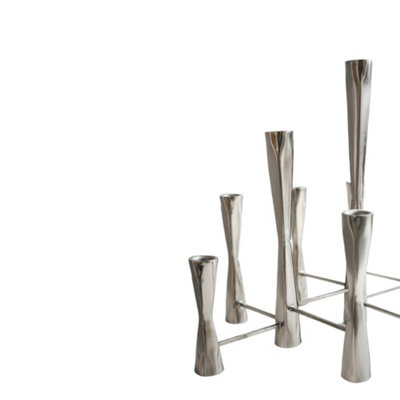 PARKER 11 PIECE SILVER CANDLE CENTERPIECE H42CM W52CM
