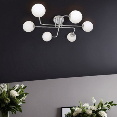 Parola 6 Light Polished Chrome Ceiling Light | DIY at B&Q