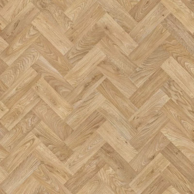 Parquet Effect Vinyl Flooring by Remland (Laurel Oak Parquet, 2m x 4m)