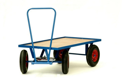 Partington TT3 Turnable Flatbed Trolley with Pneumatic Tyres