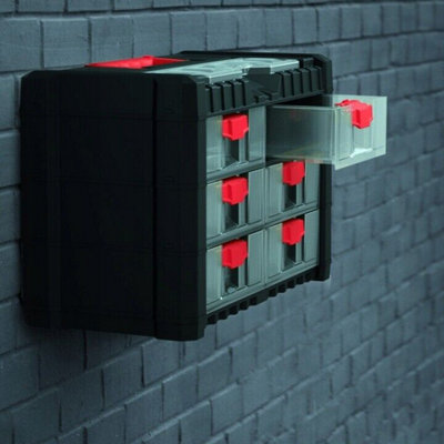 Parts Storage Organiser with Drawers Compartment Cabinet Screws Carry ...