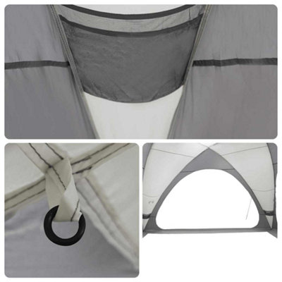 Party Tent Grey Waterproof for unpleasant weather