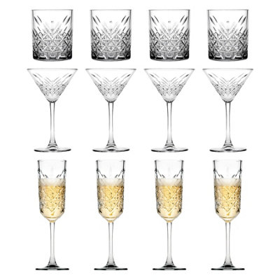 Pasabahce 12pc Timeless Cocktail Glasses Set