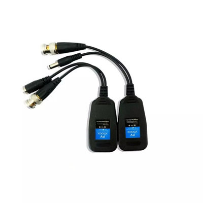 Passive CCTV Video Balun with DC Power Jack - BNC to RJ45 CAT5 Coax ...