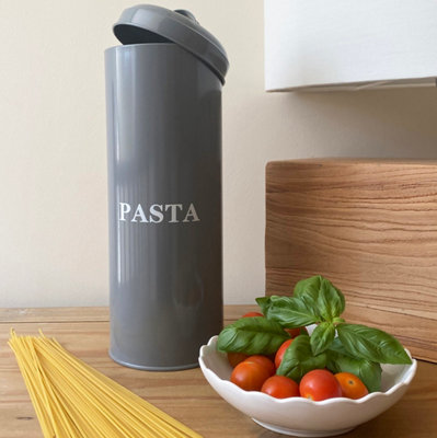 Pasta Storage Tin In French Grey