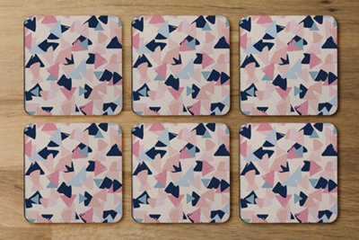 Pastel Coloured Triangles (Coaster) / Default Title | DIY at B&Q