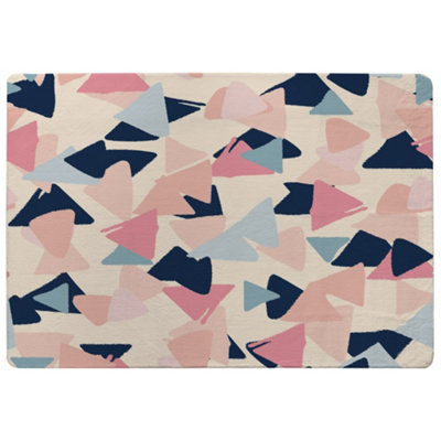 Pastel Coloured Triangles Special Soft Home Rug