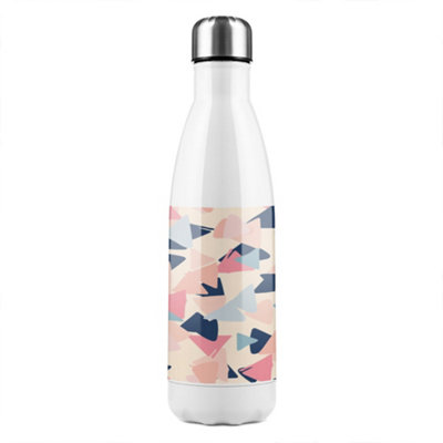 Pastel Coloured Triangles Stainless Steel Bottle Designer Style