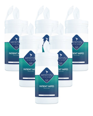 Patient Wipes - Antibacterial Skin Safe Wipes- Pack of 6