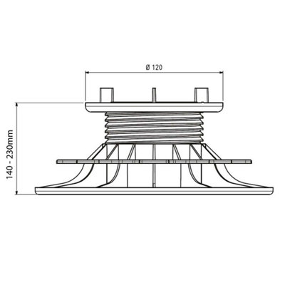 Patio Adjustable Outdoor Paving Pedestal - Tile Riser - 50-80mm - Pack ...
