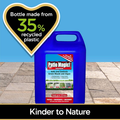 Patio Magic Outdoor Cleaner 5L Kills Mould Algae and Moss on Patios ...