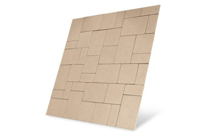 Patio Paving Kit Pack of 25 'The Lambada' Limestone 600 x 400 x 32mm