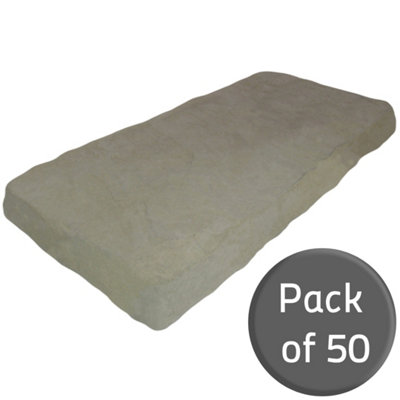 Patio Paving Slabs 'The Gawsworth' Weathered York 600 x 300 x 38mm ...