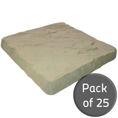 Patio Paving Slabs 'The Gawsworth' Weathered York 600 x 600 x 38mm ...