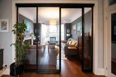 Patishon Ultimate Glazed Single Sliding Door Partition H 2200mm x W 3852mm