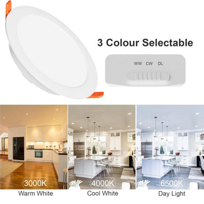 Paul Russells 24W LED Bathroom Ceiling Spotlights, 3 CCT 2400LM, Non ...