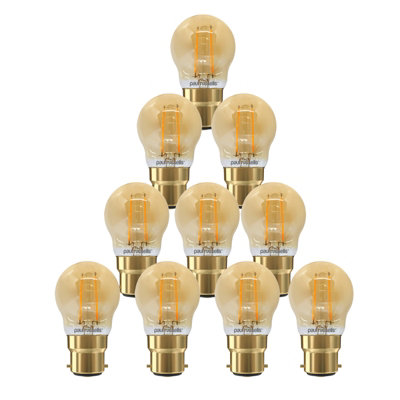 Paul Russells G45 LED Filament Golf Ball B22 Bulb, 2.5W 20W Eq, 200LM ...