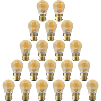 Paul Russells G45 LED Filament Golf Ball B22 Bulb, 2.5W 20W Eq, 200LM ...