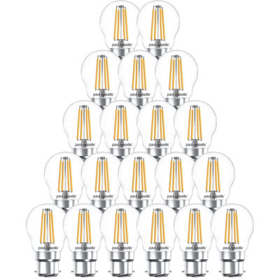 Paul Russells G45 LED Filament Golf Ball B22 Bulb, 4.5W 40W Eq, 470LM ...