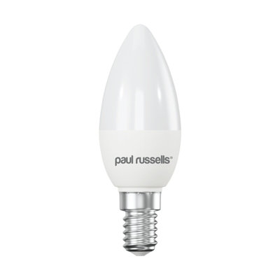 paul russells LED Candle Dimmable Bulb Small Edison Screw SES E14, 5.5W ...
