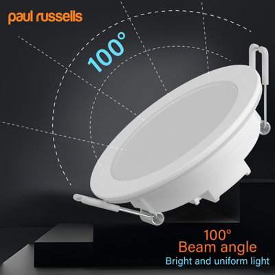 paul russells LED Downlight White Non-Dimmable Fixed Ceiling SpotLight ...